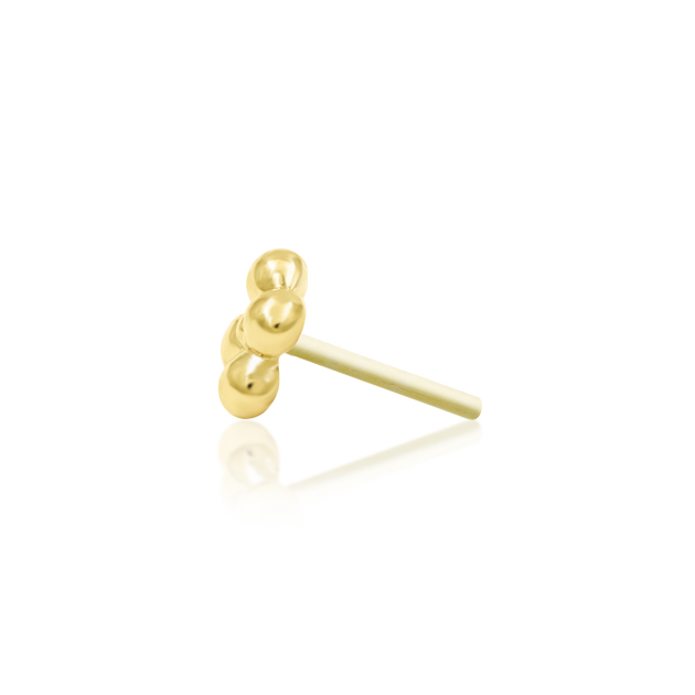Quad-Bead in 14k Gold by Junipurr – Pierced