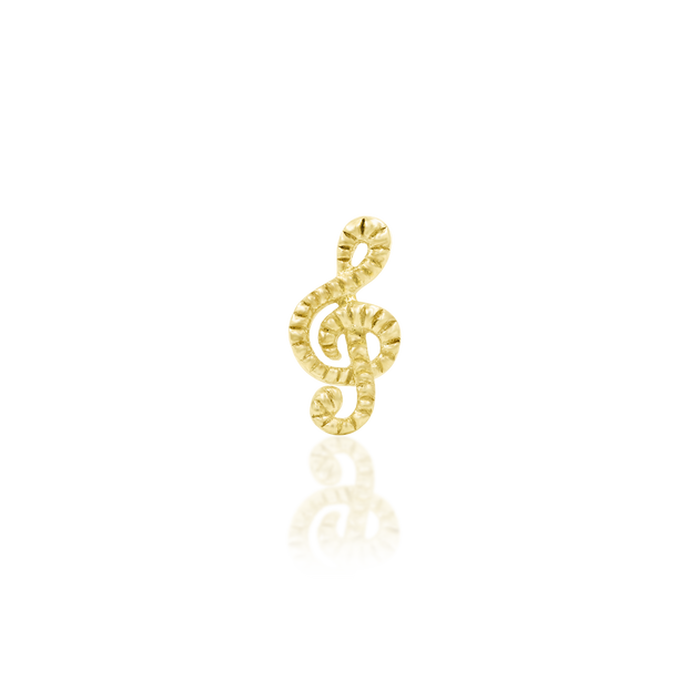Treble Clef in 14k Gold by Junipurr – Pierced