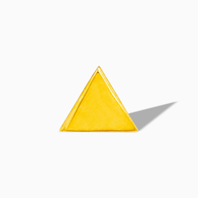 Triangle in 14k Gold by Junipurr – Pierced